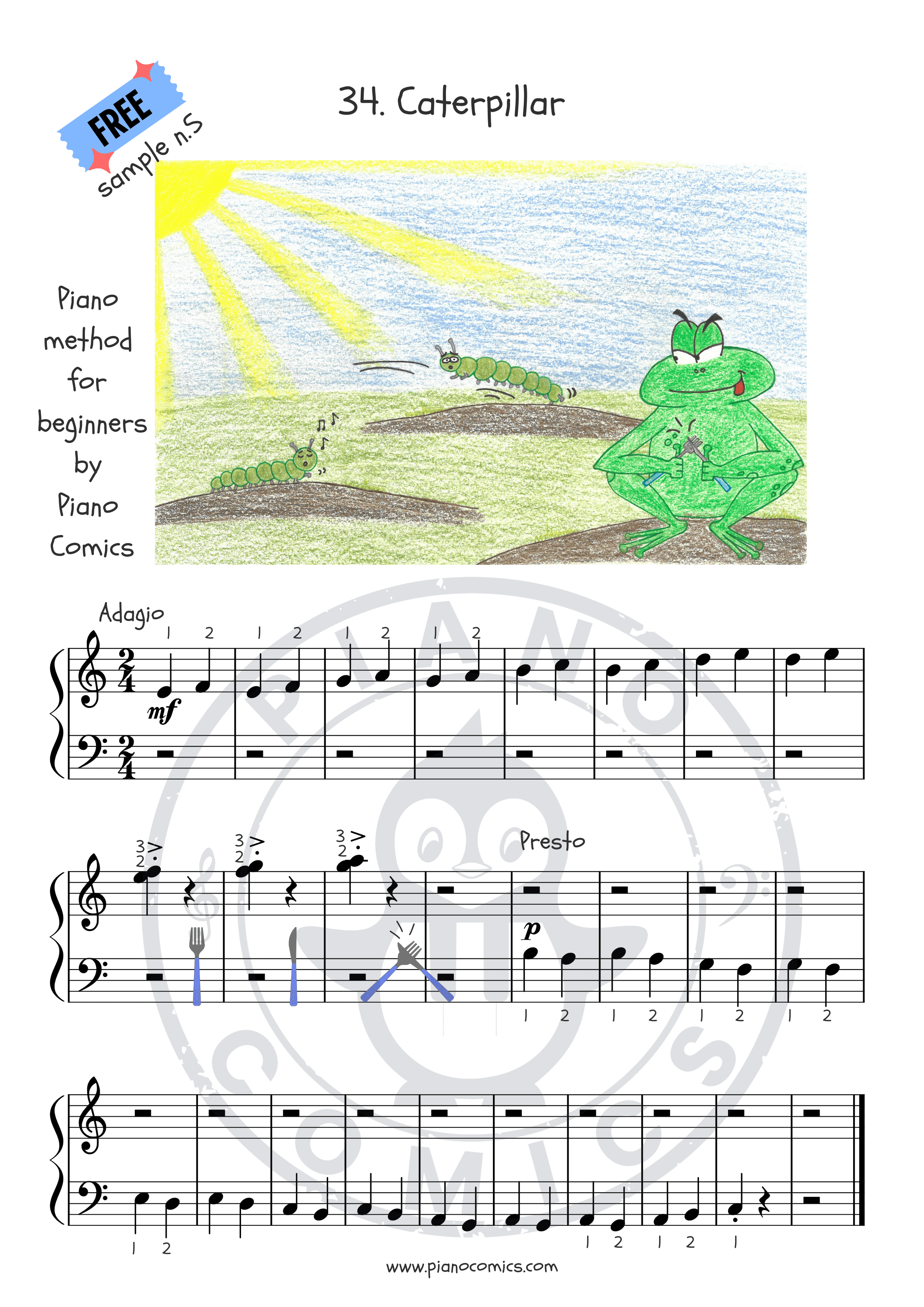 ‘Piano method for beginners’ by Piano Comics + 2 bonuses 6 free samples ...